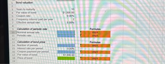 Solved Excel Online Structured Activity: Bond valuation You | Chegg.com