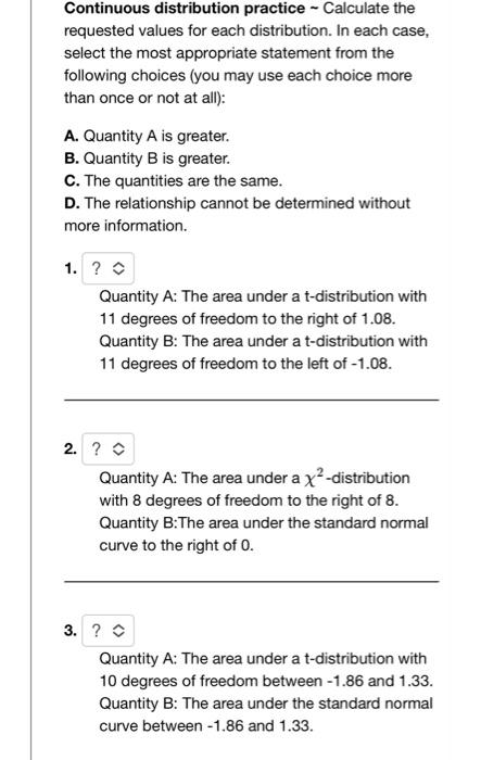 Solved Continuous distribution practice ∼ Calculate the | Chegg.com