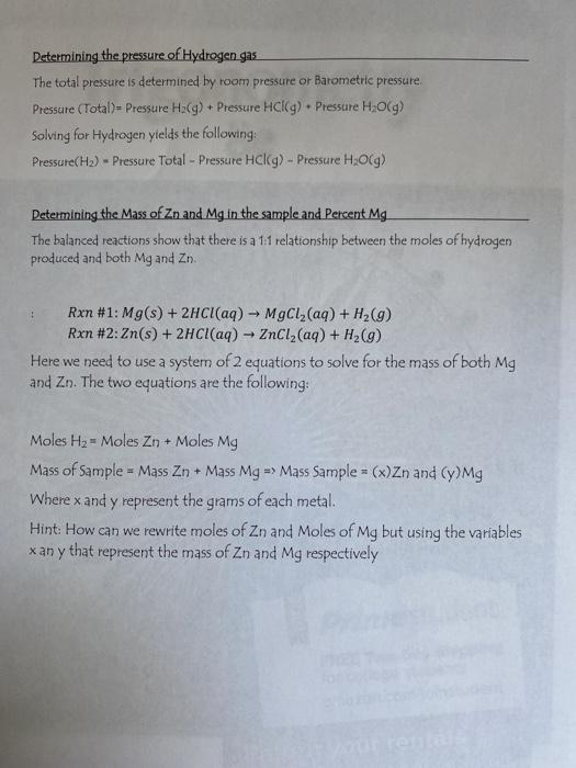 Chemistry 120 Percent Magnesium Laboratory Report | Chegg.com