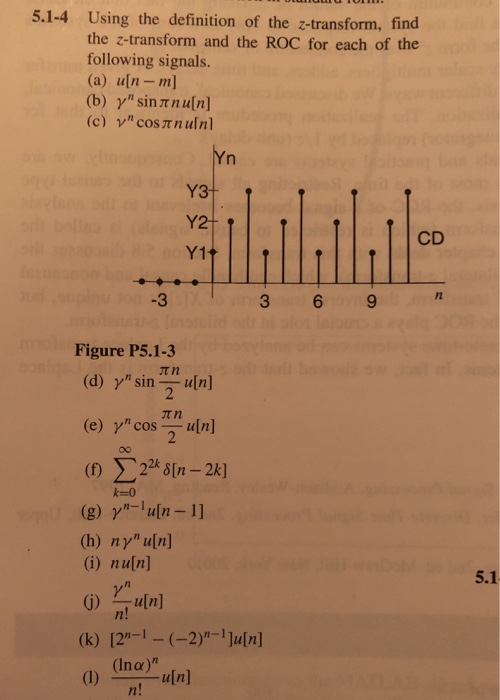 Solved DC UL. 5.1-4 Using the definition of the Z-transform, | Chegg.com