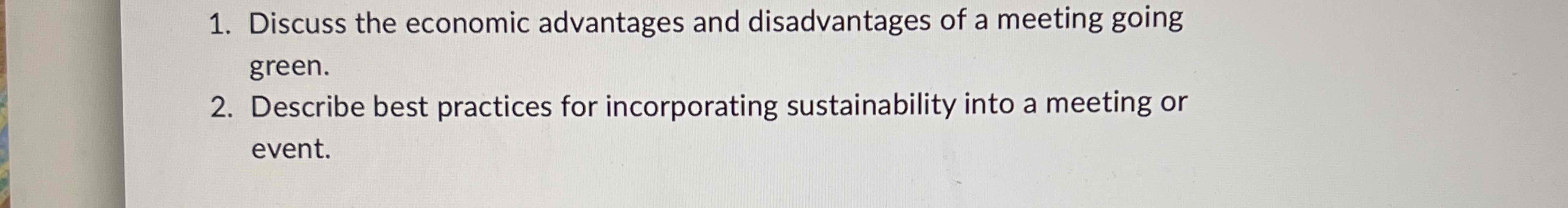 Solved Discuss the economic advantages and disadvantages of | Chegg.com