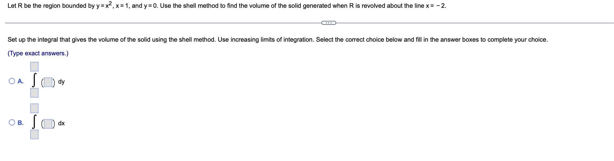 Solved Let R ﻿be the region bounded by y=x2,x=1, ﻿and y=0. | Chegg.com