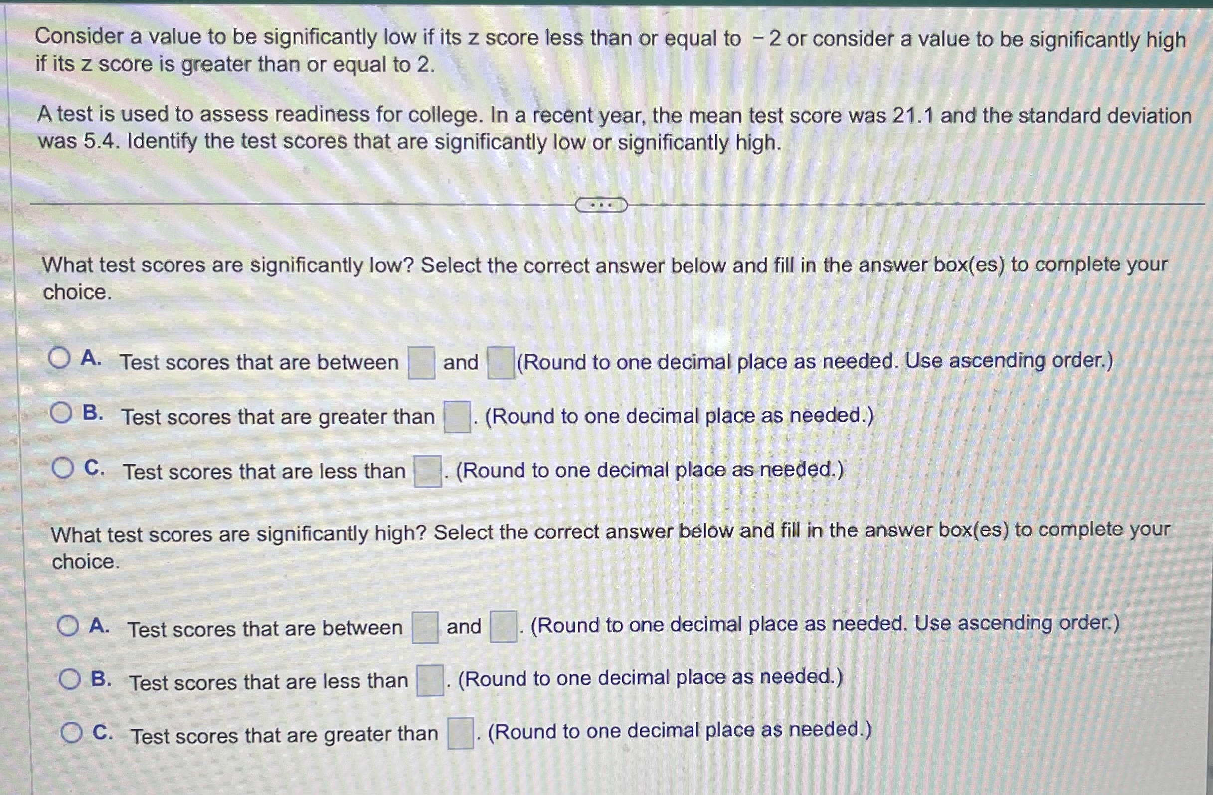 Solved Consider a value to be significantly low if its z | Chegg.com
