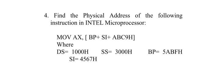 Solved 1. What is the content of register AX after execution | Chegg.com