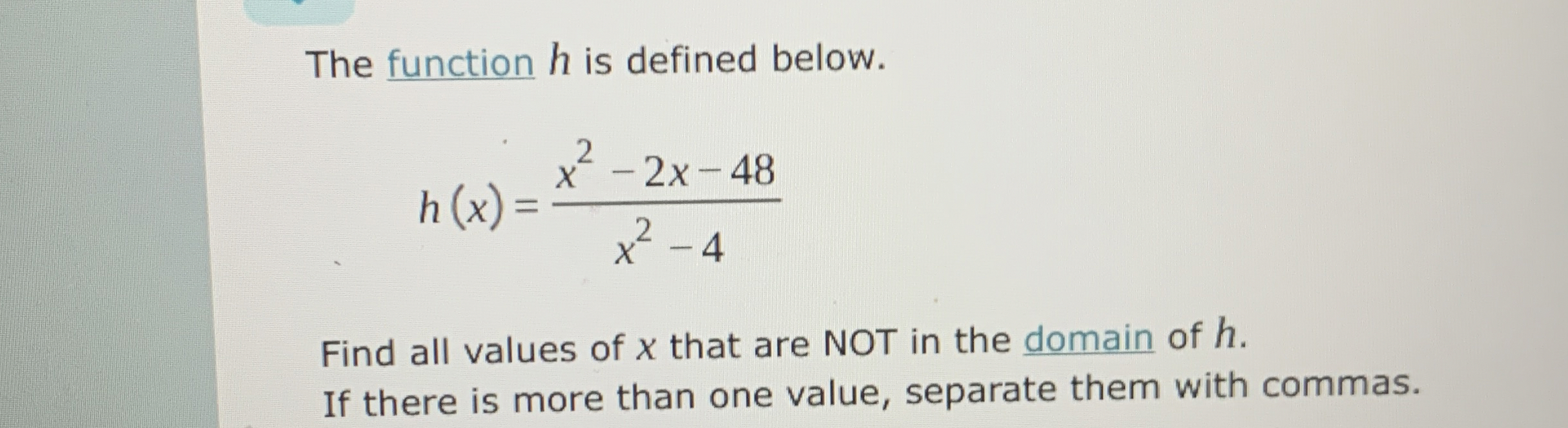 Solved The function h ﻿is defined | Chegg.com