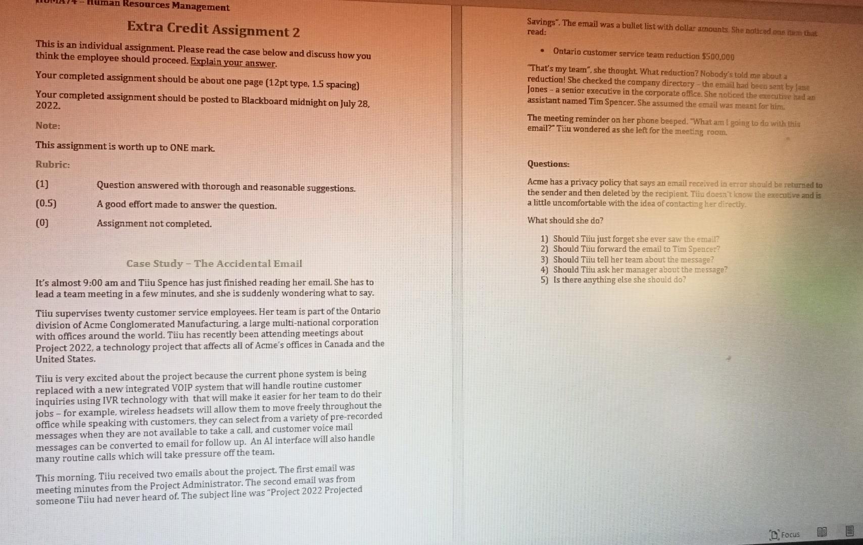 Solved Extra Credit Assignment 2 Savings". The email was a | Chegg.com