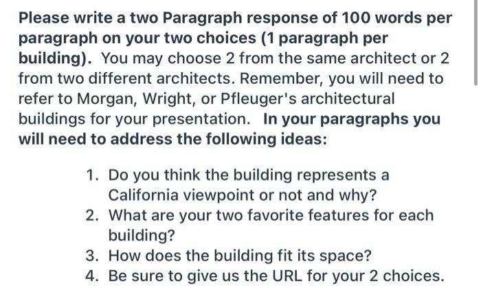 Solved Please write a two Paragraph response of 100 words | Chegg.com