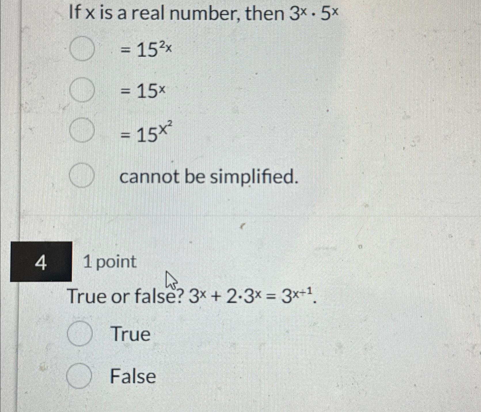 Solved If x ﻿is a real number, then | Chegg.com