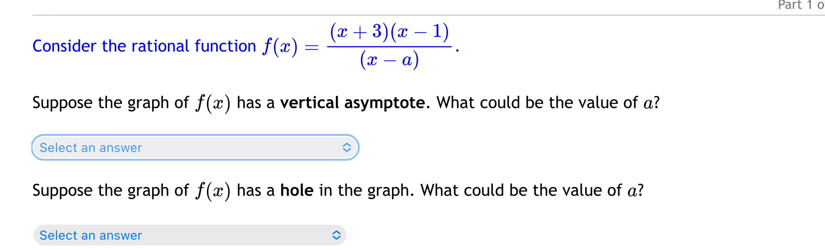 Solved Consider the rational function | Chegg.com