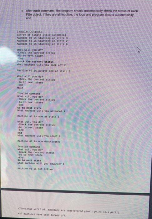 Solved Assignment 7B: Multiple Finite State Automata. Custom | Chegg.com