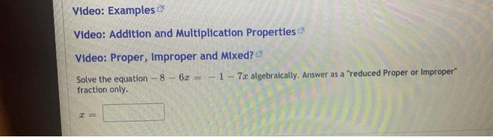 Solved Video: Examples Video: Addition and Multiplication | Chegg.com