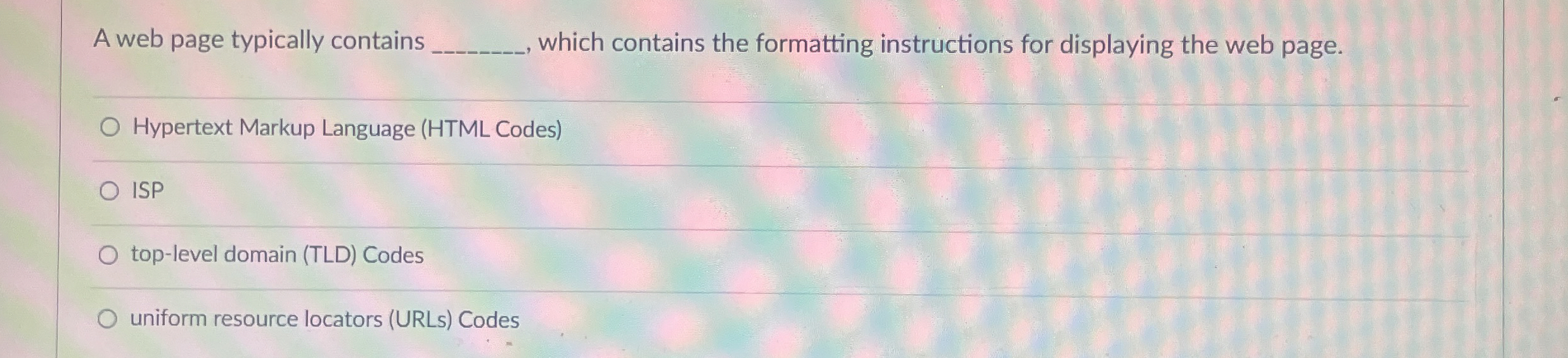 Solved A web page typically contains q, ﻿which contains the | Chegg.com