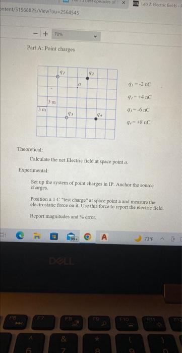 Solved Part A: Point charges y=−2nC2=+4nC1=−6nC=+8nC | Chegg.com
