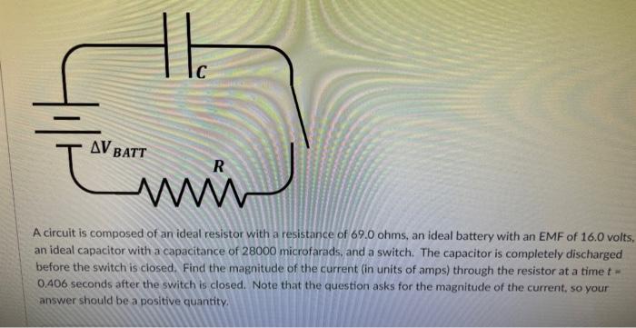 Solved A circuit is composed of an ideal resistor with a | Chegg.com