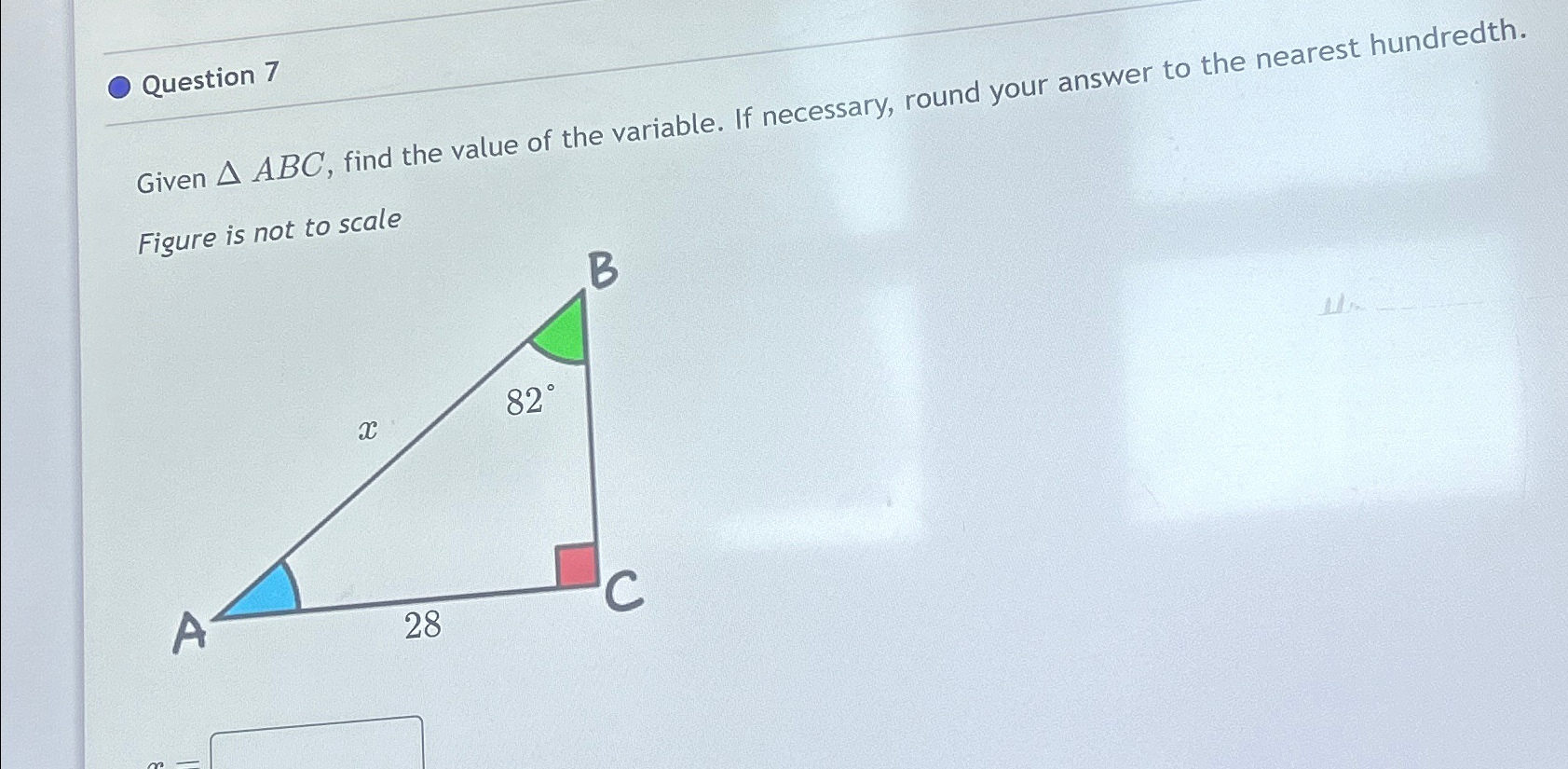 Solved Question 7Given ????ABC, ﻿find the value of the | Chegg.com