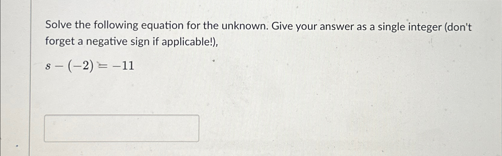 Solved Solve the following equation for the unknown. Give | Chegg.com