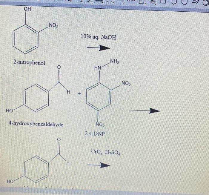 Solved o OH NO2 10% aq. NaOH 2-nitrophenol NH2 HN NO2 H HO | Chegg.com