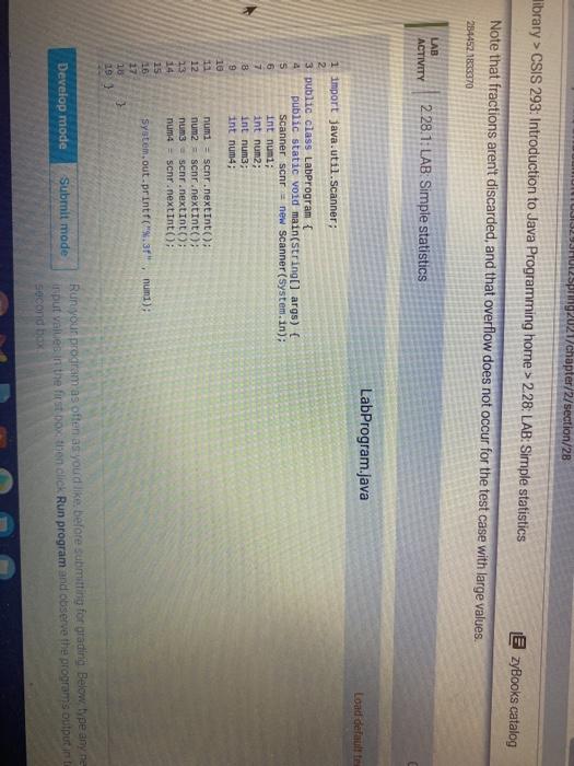 Solved g2021/chapter/2/section/2B library > CSIS 293: | Chegg.com