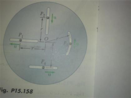 Solved Four pins slide in the four separate slots cut in a | Chegg.com