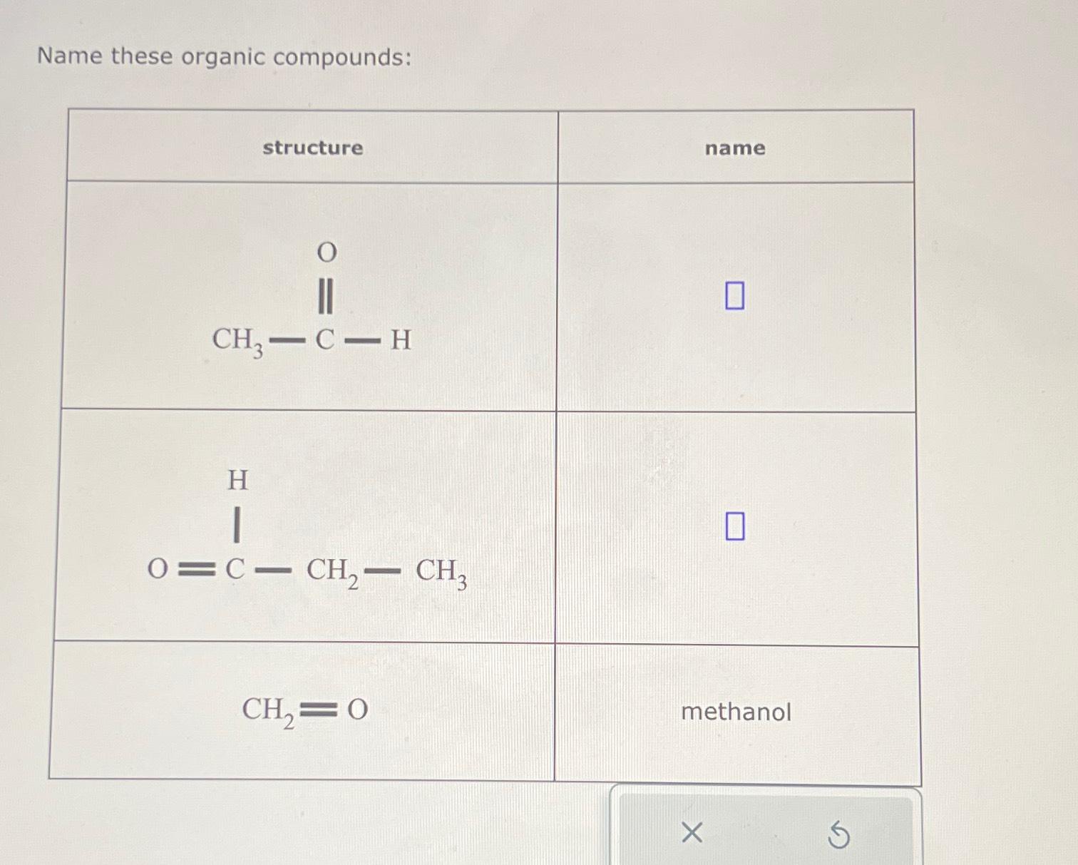 Solved Name these organic | Chegg.com