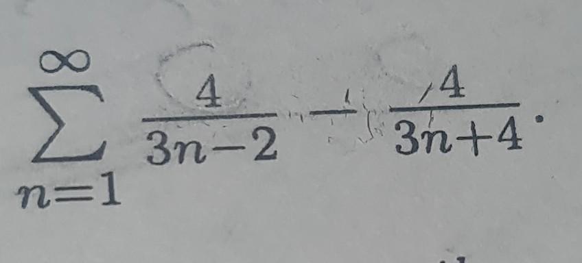 Solved Afind The Formula For Sn The Nth Partial Sum Of The