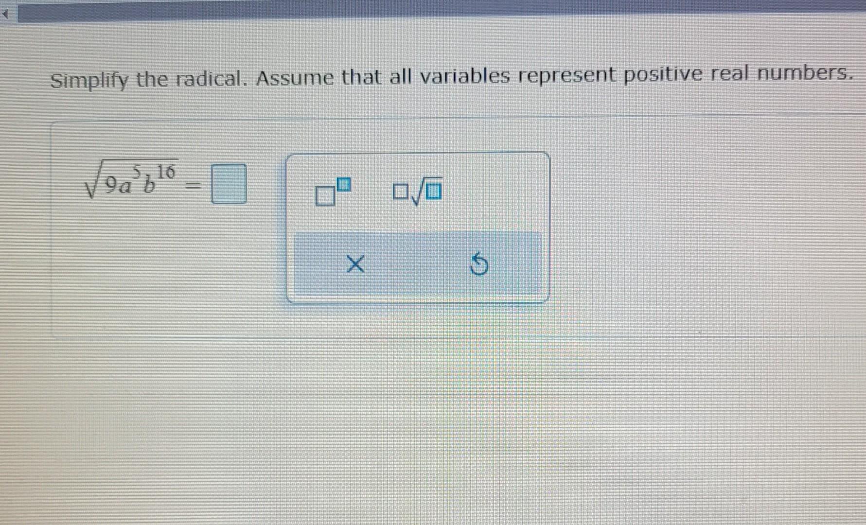 Solved Simplify the radical. Assume that all variables | Chegg.com