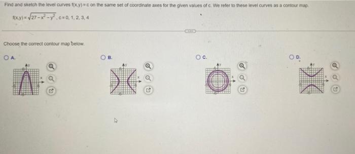 Solved Find and sketch the level curves f(x,y)=c on the same | Chegg.com
