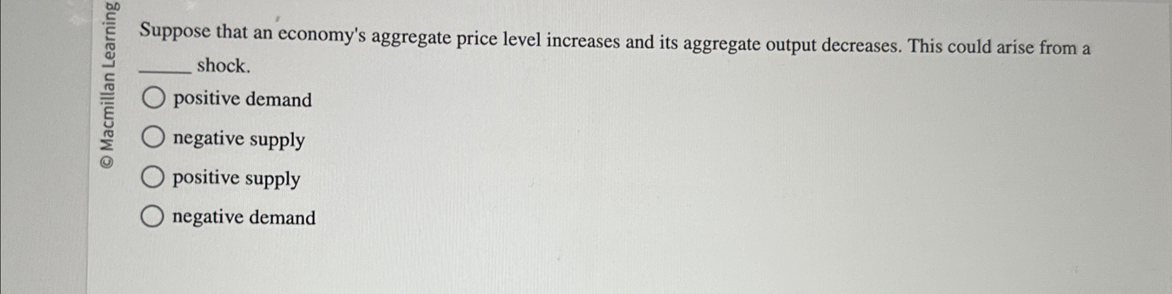 Solved Suppose that an economy's aggregate price level | Chegg.com