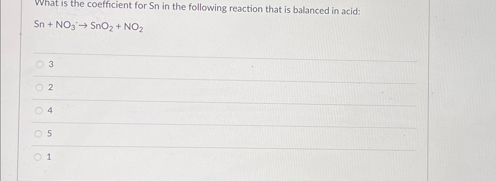 Solved What is the coefficient for Sn ﻿in the following | Chegg.com