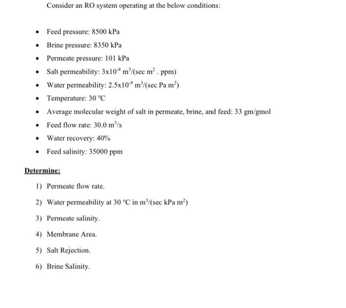 Solved Consider an RO system operating at the below | Chegg.com