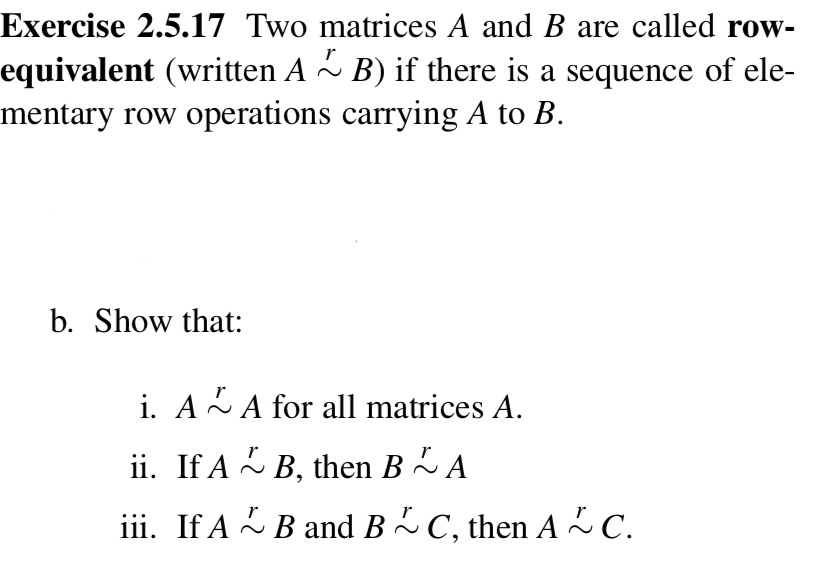 Solved Exercise 2.5.17 ﻿Two matrices A and B ﻿are called | Chegg.com