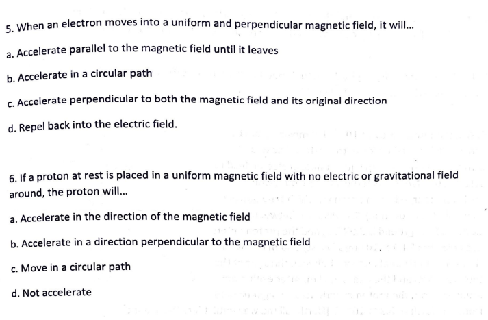 Solved When an electron moves into a uniform and | Chegg.com
