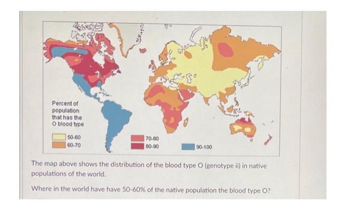 Solved 5x90 Percent of population that has the O blood type | Chegg.com