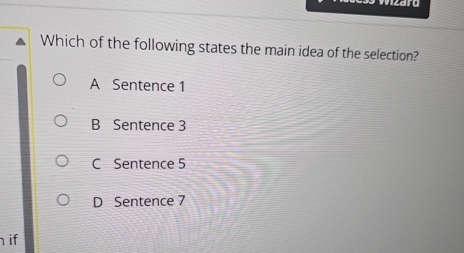 Solved Which of the following states the main idea of the | Chegg.com