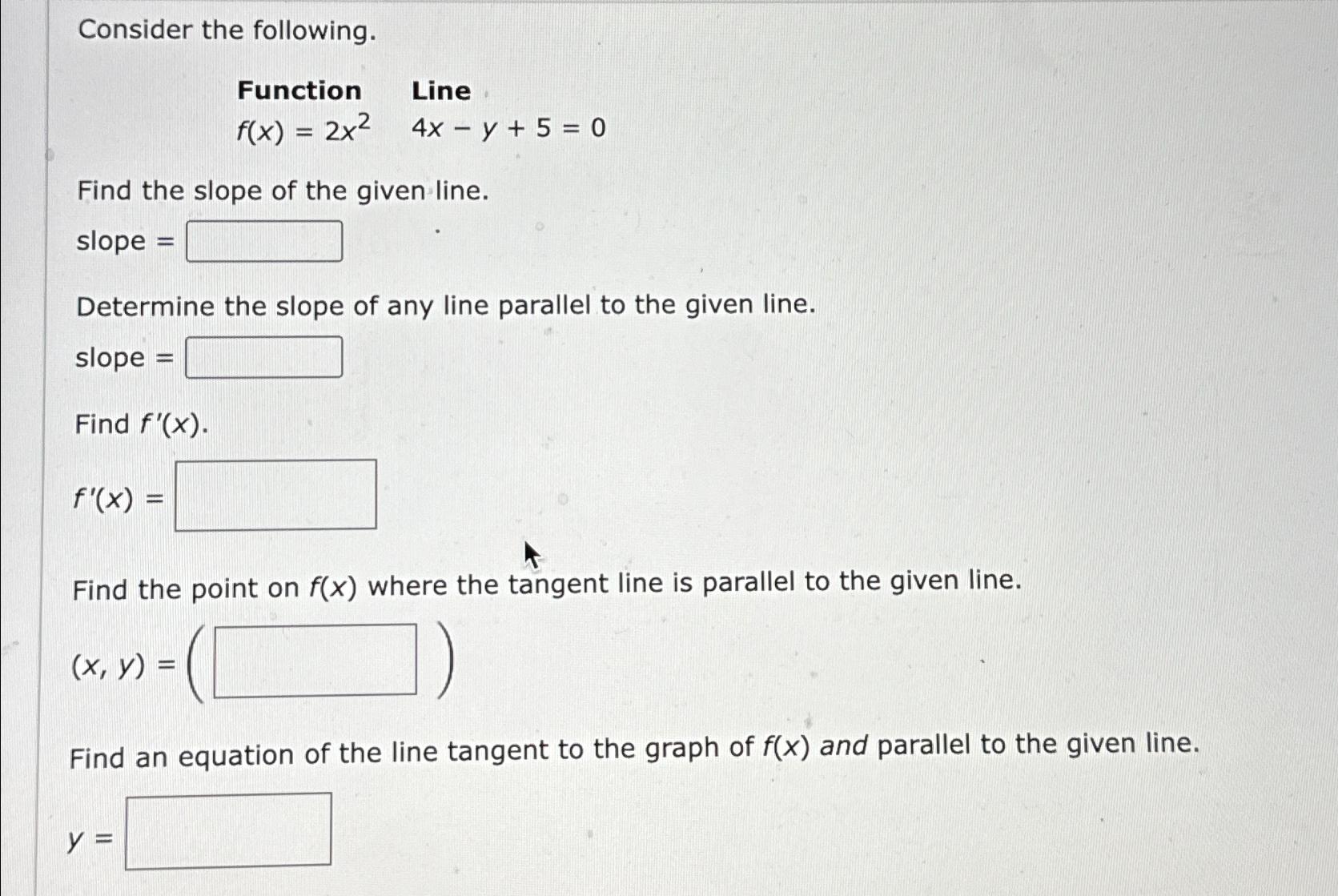 Solved Consider the following.Function | Chegg.com