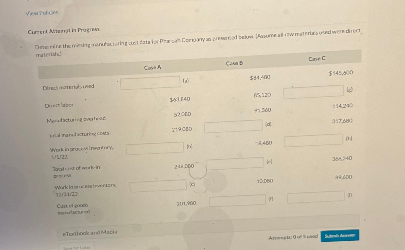 View PoliciesCurrent Attempt in ProgressDetermine the | Chegg.com