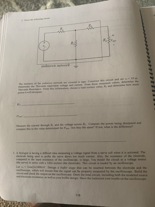 EXPERIMENT 207 _MAXIMUM POWER TRANSFER AND BUFFERING | Chegg.com