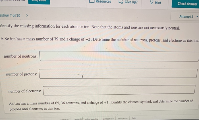 Solved JUUU Resources Lx Give Up? Hint Check Answer estion 7 | Chegg.com