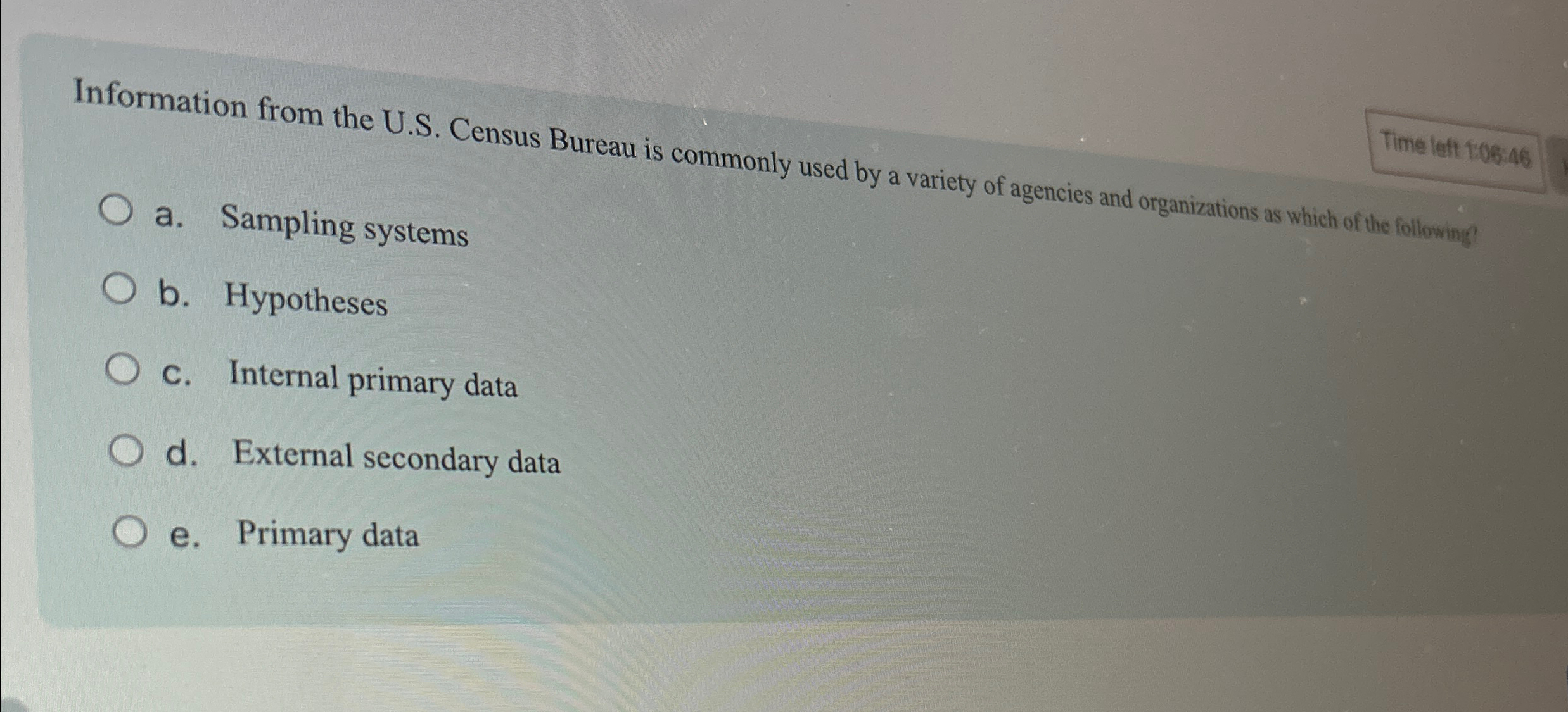 Solved Information from the U.S. ﻿Census Bureau is commonly | Chegg.com