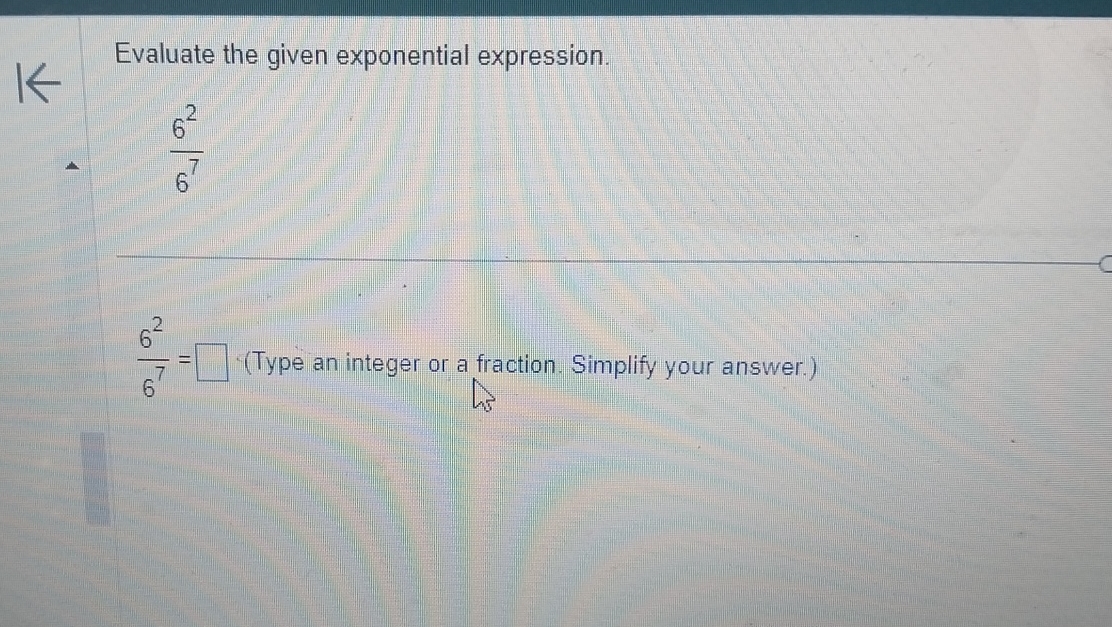 Solved Evaluate the given exponential | Chegg.com