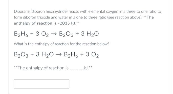 Solved Diborane (diboron hexahydride) reacts with elemental | Chegg.com