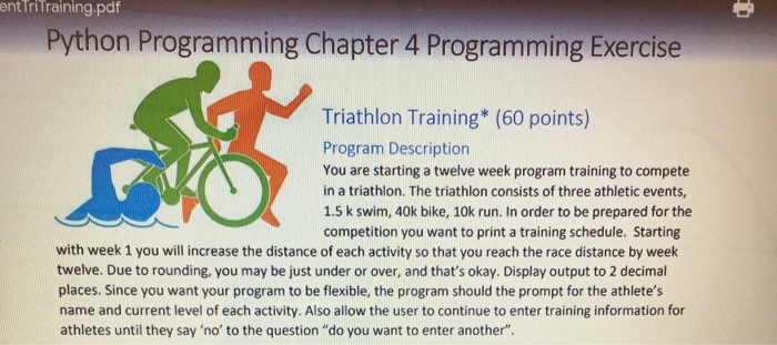 entTri Training.pdf Python Programming Chapter 4 | Chegg.com