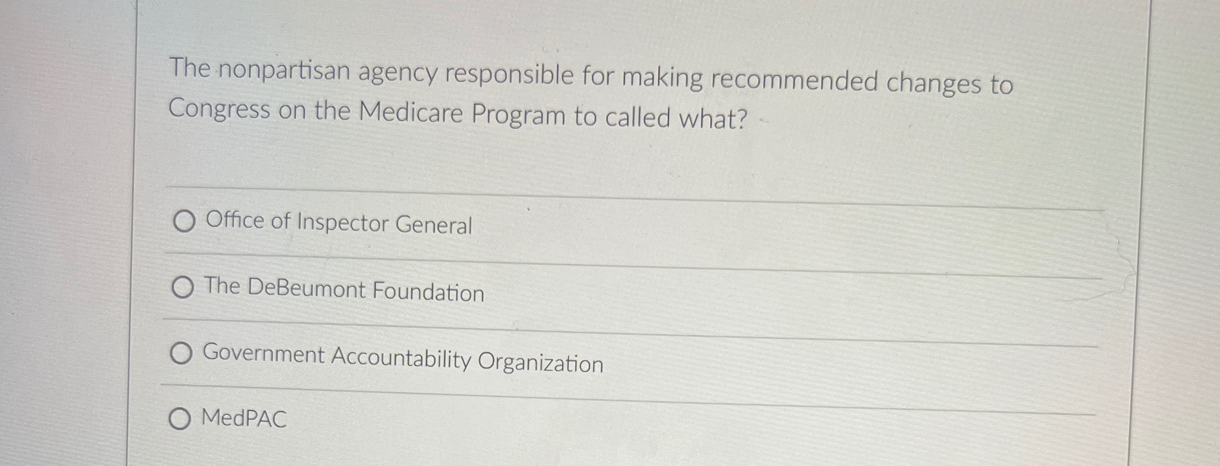Solved The nonpartisan agency responsible for making | Chegg.com