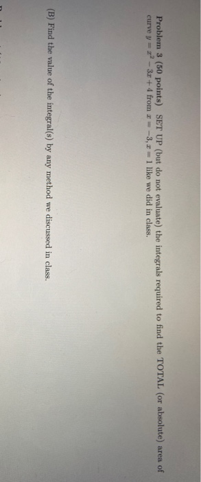 Solved Problem 3 (50 points) SET UP (but do not evaluate) | Chegg.com