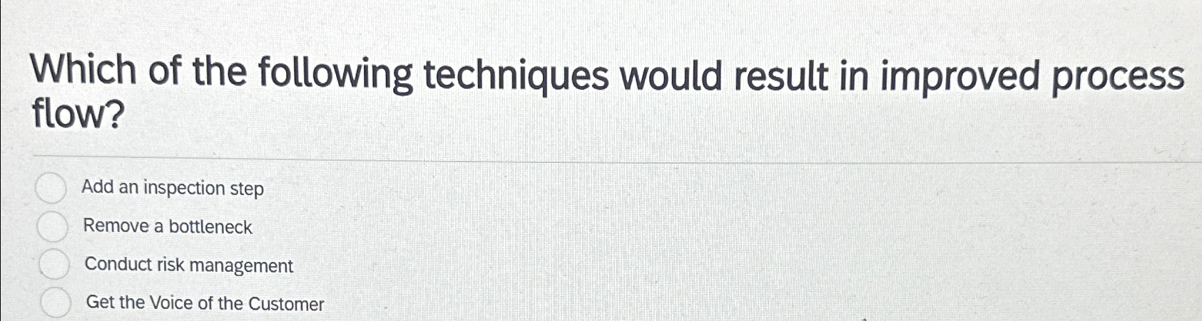 Solved Which of the following techniques would result in | Chegg.com