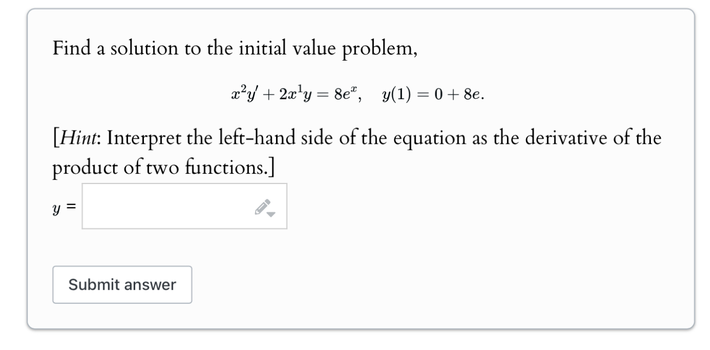 Solved Find a solution to the initial value | Chegg.com