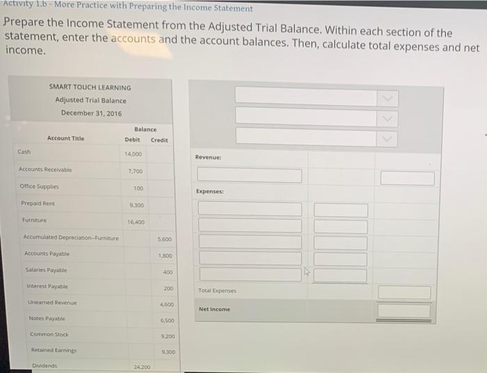 Solved Activity 1.b - More Practice with Preparing the | Chegg.com