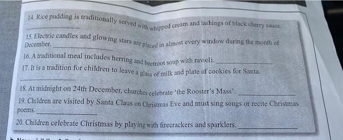 Solved Activity 3: Christmas around the world! Christmas is | Chegg.com