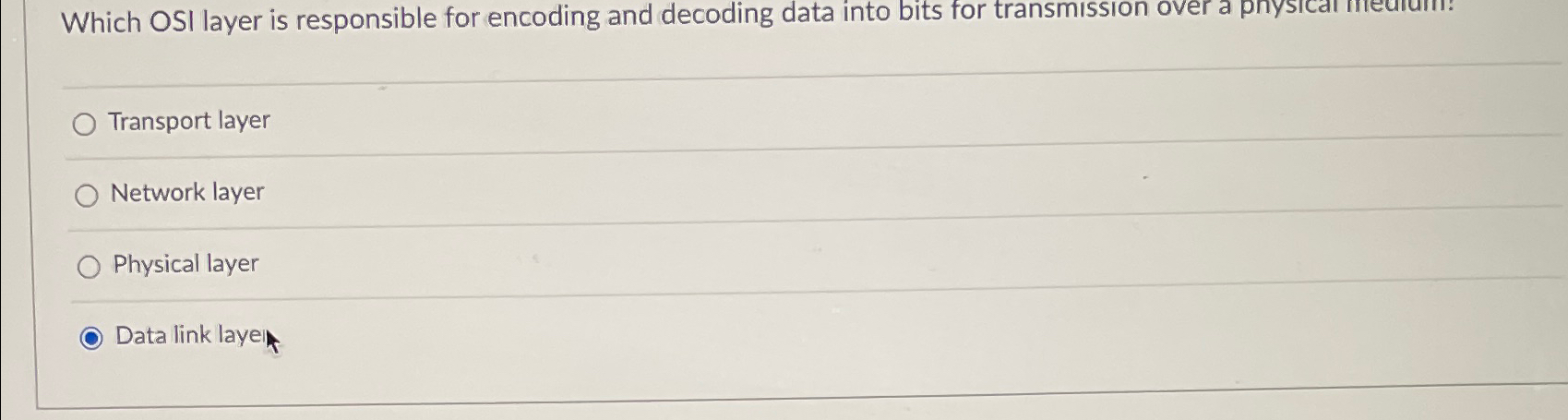 Solved Which OSI layer is responsible for encoding and | Chegg.com