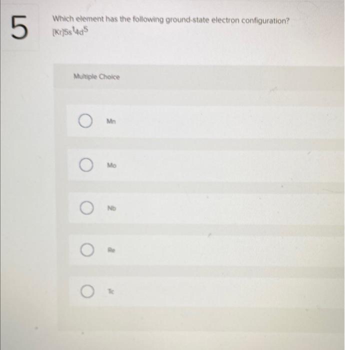 Solved Which element has the following ground-state electron | Chegg.com